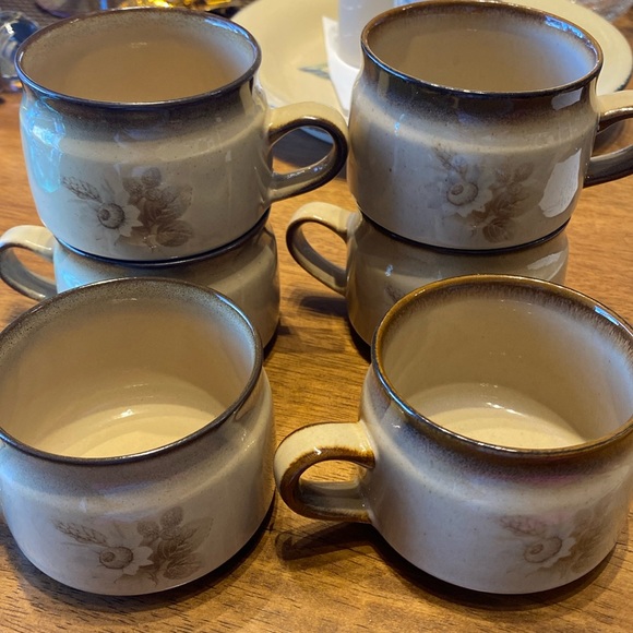 Denby | Dining | Vintage Denby Handcrafted Cups Set Of 6 Like New ...